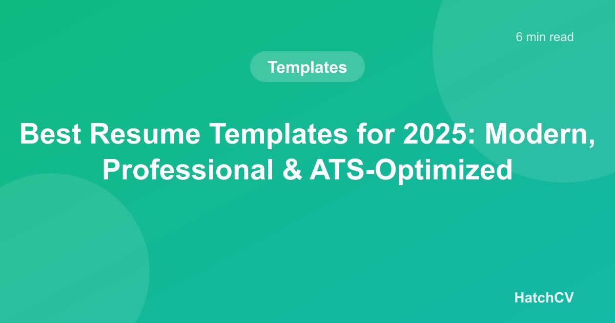 UK Tech CV Builder: Formats, Keywords, Templates | HatchCV